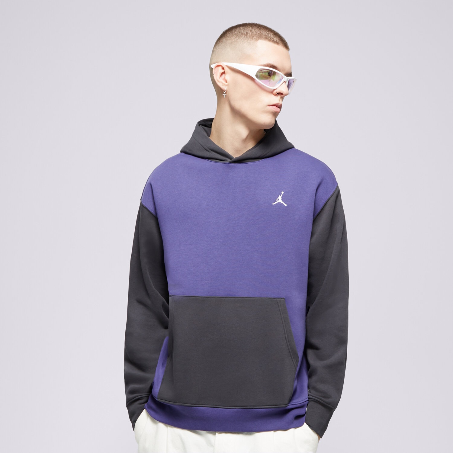 JORDAN BLUZA Z KAPTUREM M J ESS FLC PO FJ7774-502 FIOLETOWY | Męskie ...