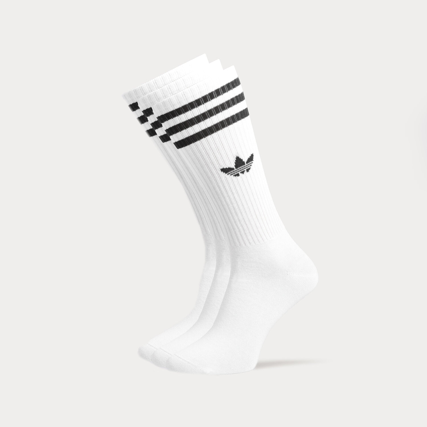 ADIDAS SKARPETY 3-PACK SOLID SOCKS HIGH CREW IJ0734 BIAŁY | Damskie ...