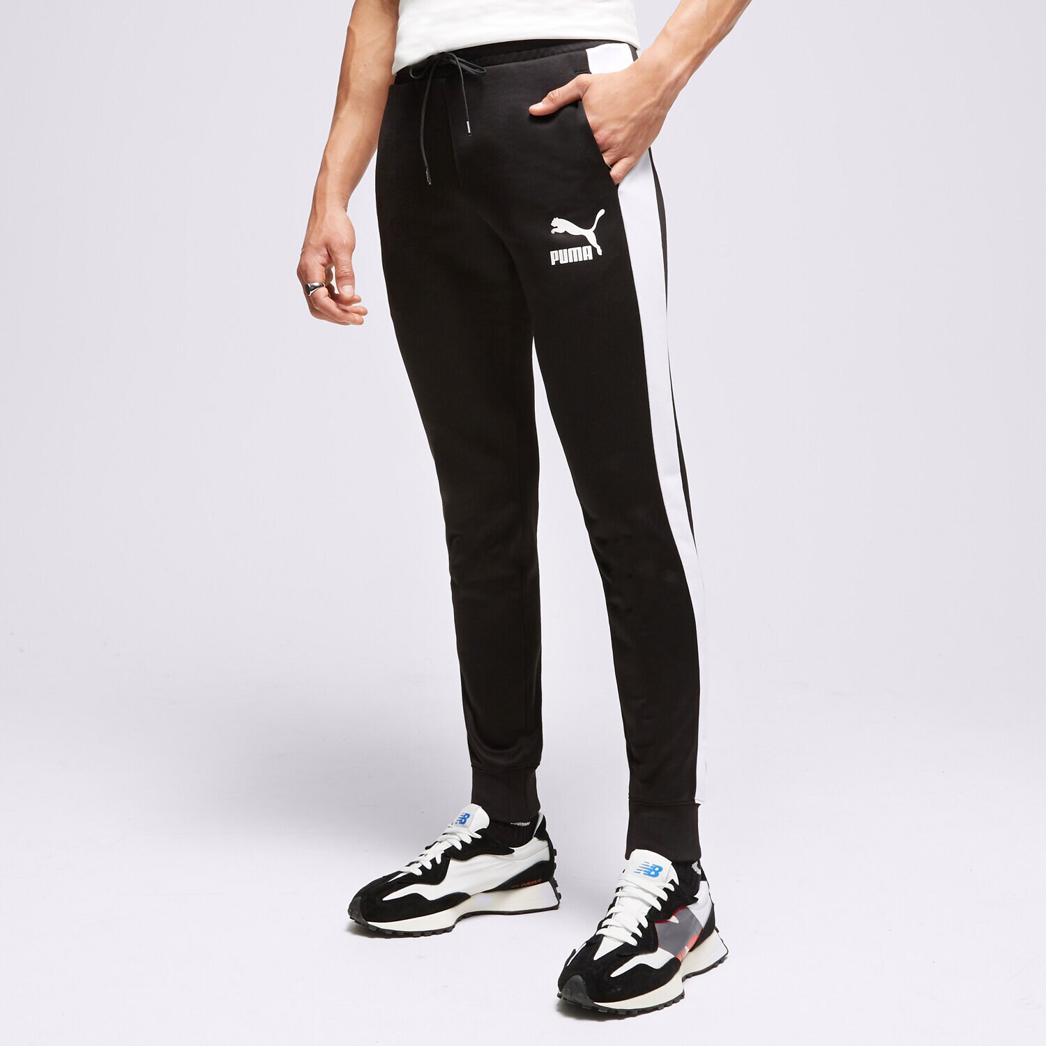 PUMA SPODNIE ICONIC T7 TRACK 53009801 CZARNY | Męskie Spodnie w Sizeer