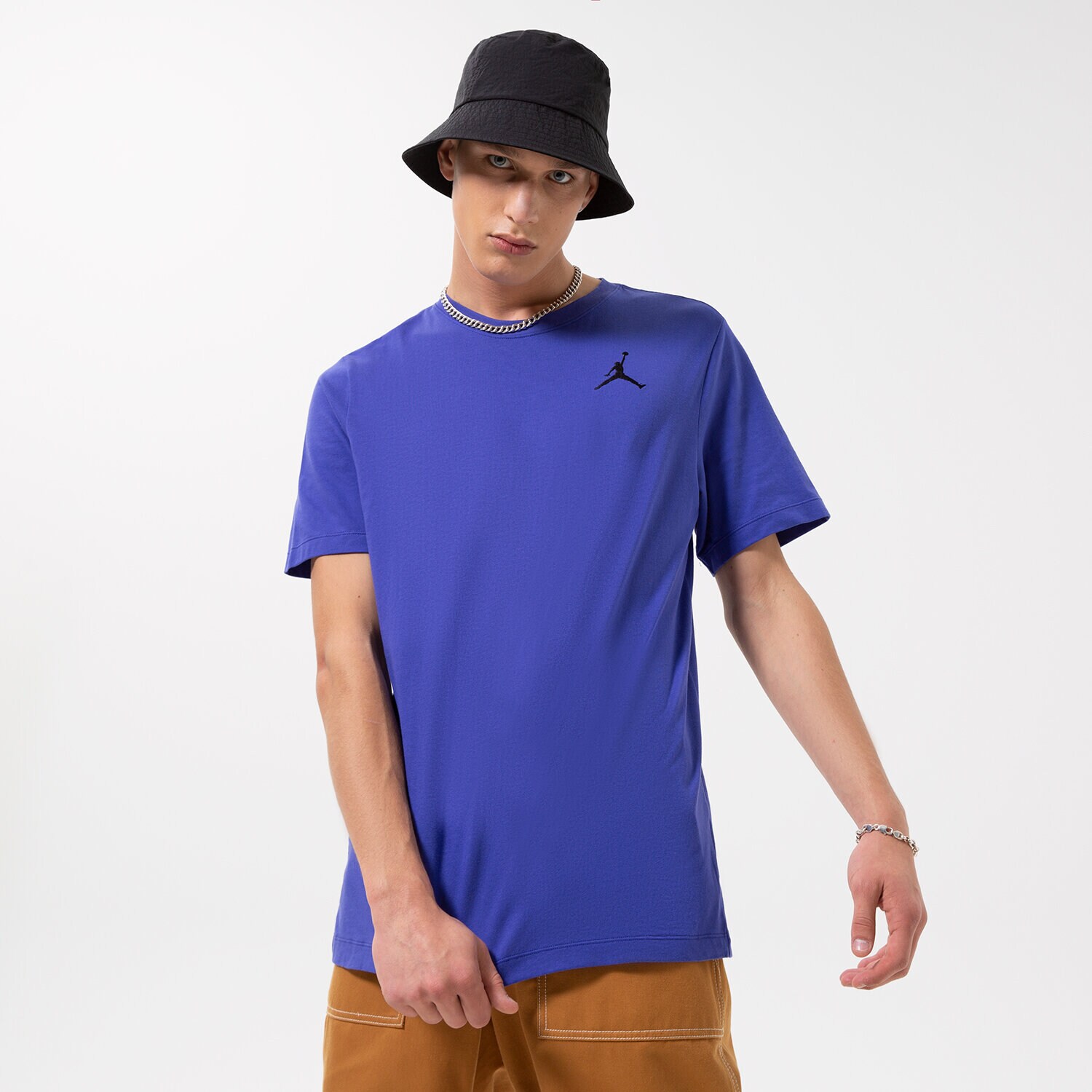JORDAN T-SHIRT M J JUMPMAN CREW DC7485-432 FIOLETOWY | Męskie Koszulki ...