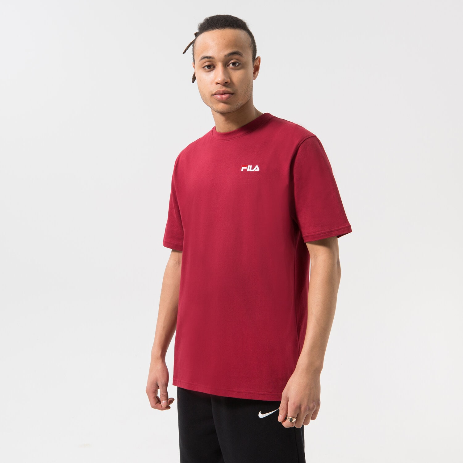 FILA T-SHIRT DRINGO SS23SPM229337 BORDOWY | Męskie Koszulki w Sizeer