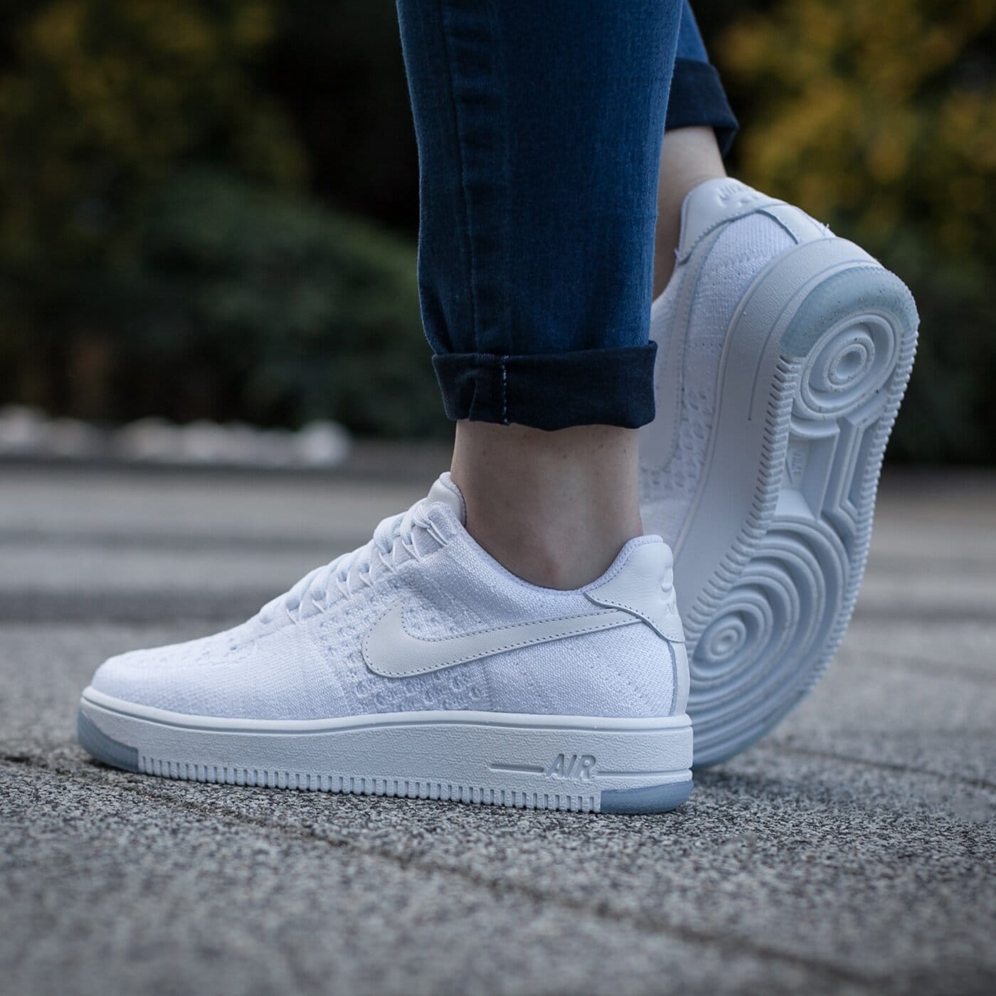 NIKE W AF1 FLYKNIT LOW 820256101 | kolor BIAŁY | Damskie Sneakersy ...