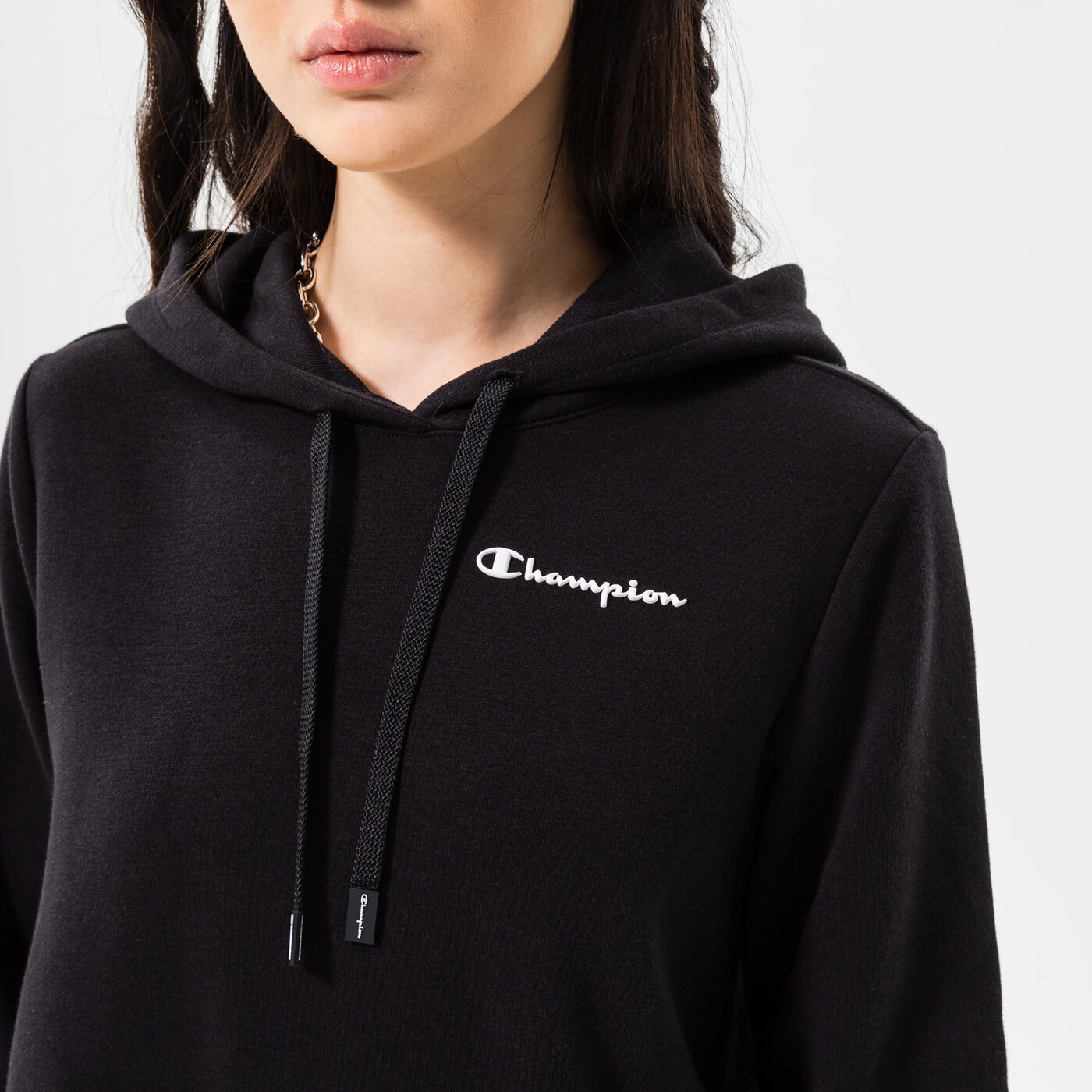 CHAMPION BLUZA Z KAPTUREM HOODED SWEATSHIRT 114859KK001 | kolor czarny | Damskie Bluzy | Odzież ...