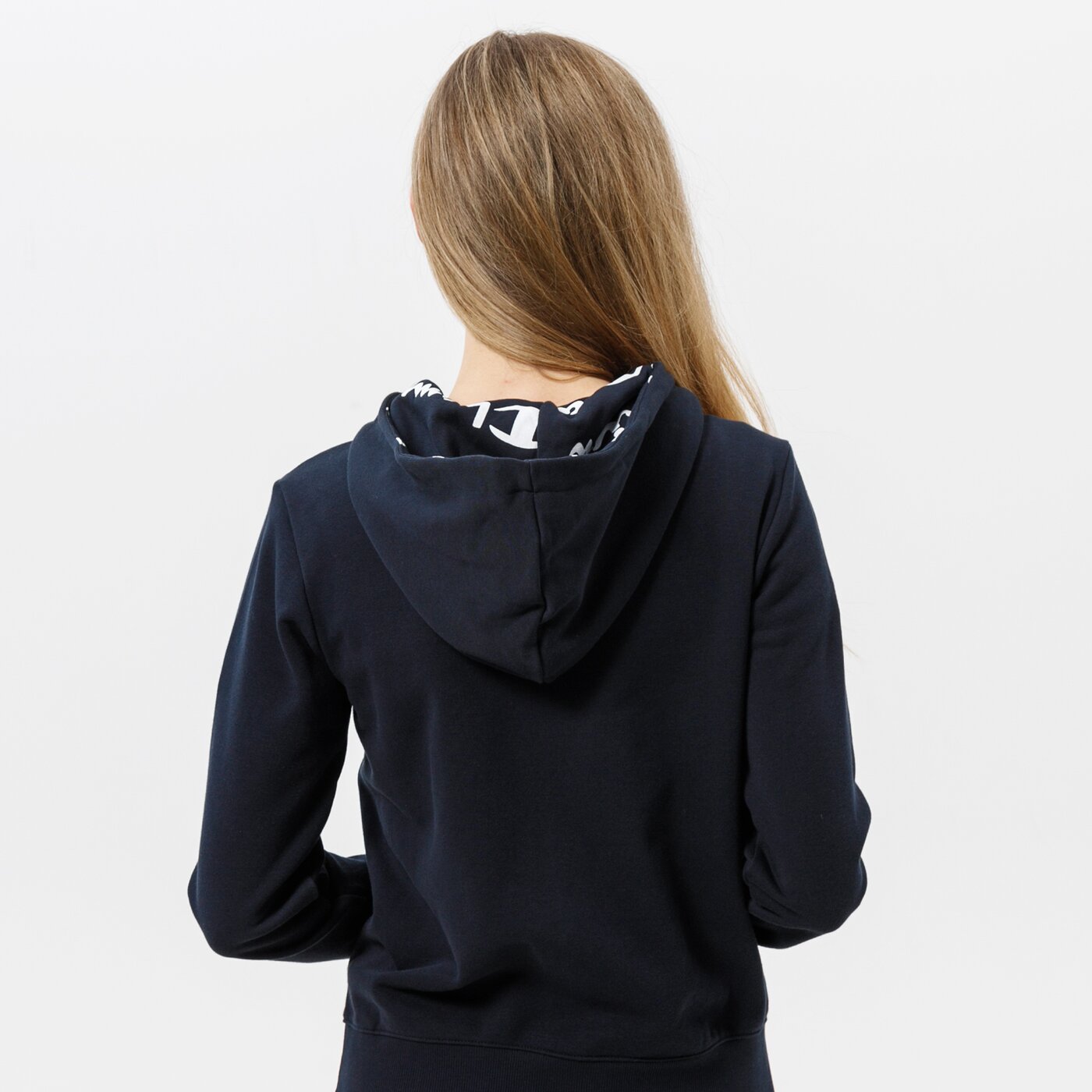 CHAMPION BLUZA Z KAPTUREM HOODED FULL ZIP SWEATSHIRT 112584BS501 | kolor granatowy | Damskie ...