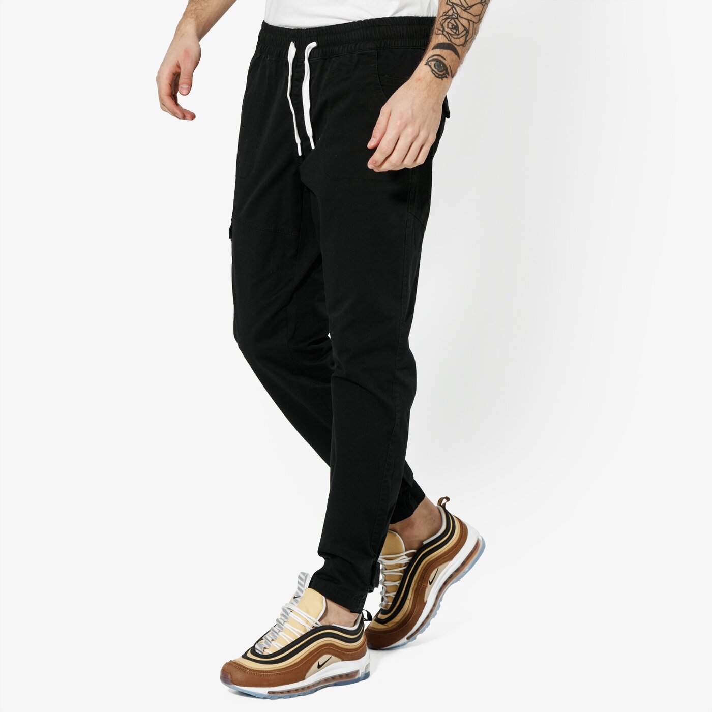 CONFRONT SPODNIE CARGO CF19SPM32001 | kolor czarny | Męskie Spodnie ...