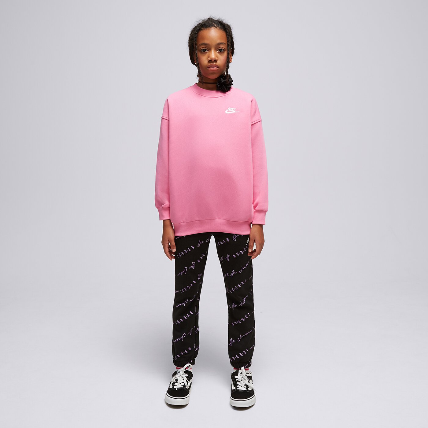 NIKE BLUZA G NSW CLUB FLC OVRSZD CREW GIRL FD2923-675 | kolor różowy | Dziecięce Bluzy | Odzież ...