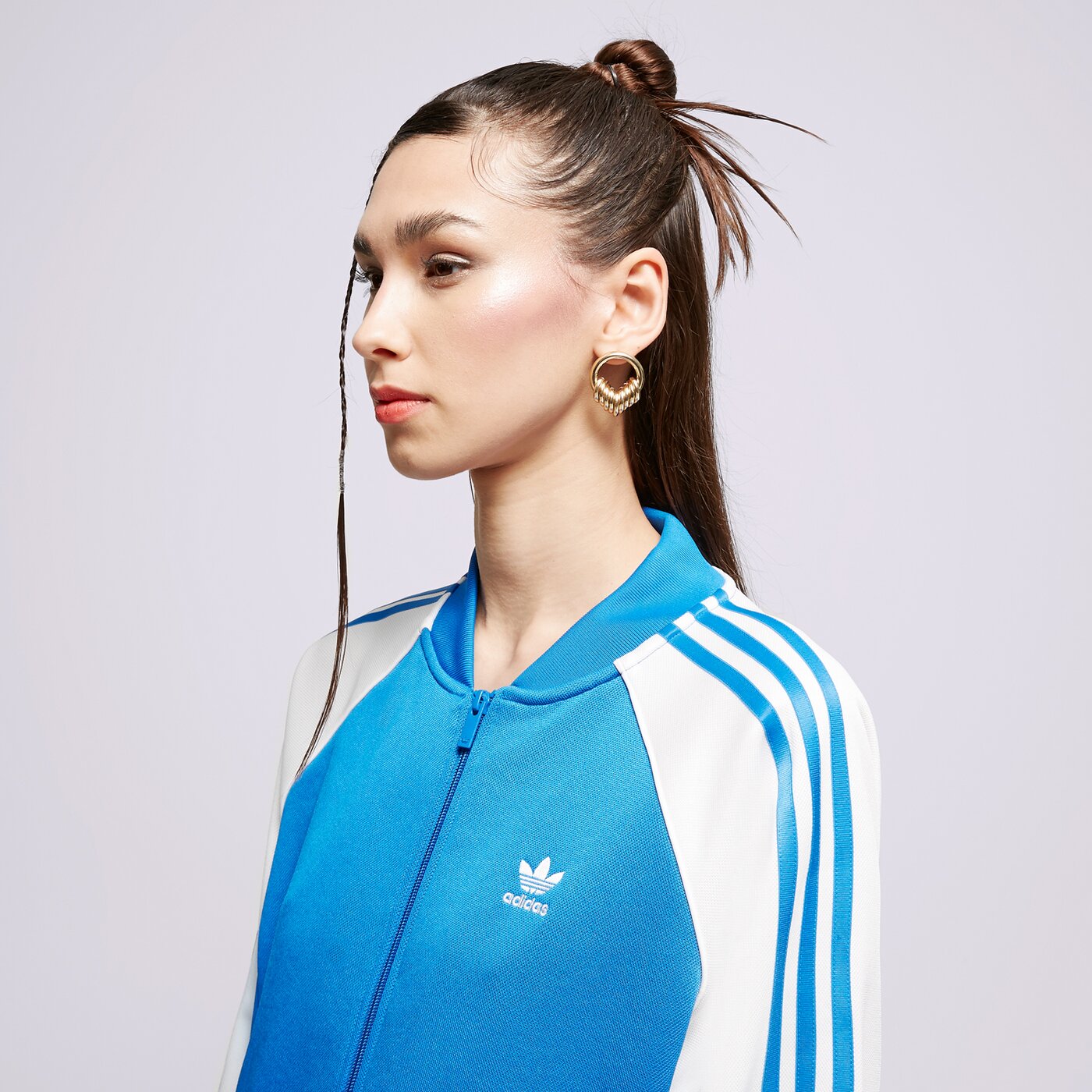 ADIDAS BLUZA ROZPINANA OVERSIZED SST II0718 | kolor NIEBIESKI | Damskie ...