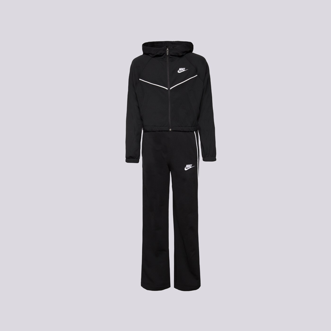 NIKE KOMPLET G NSW HR TRACKSUIT HD FZ GIRL FD2948-010 | kolor czarny ...