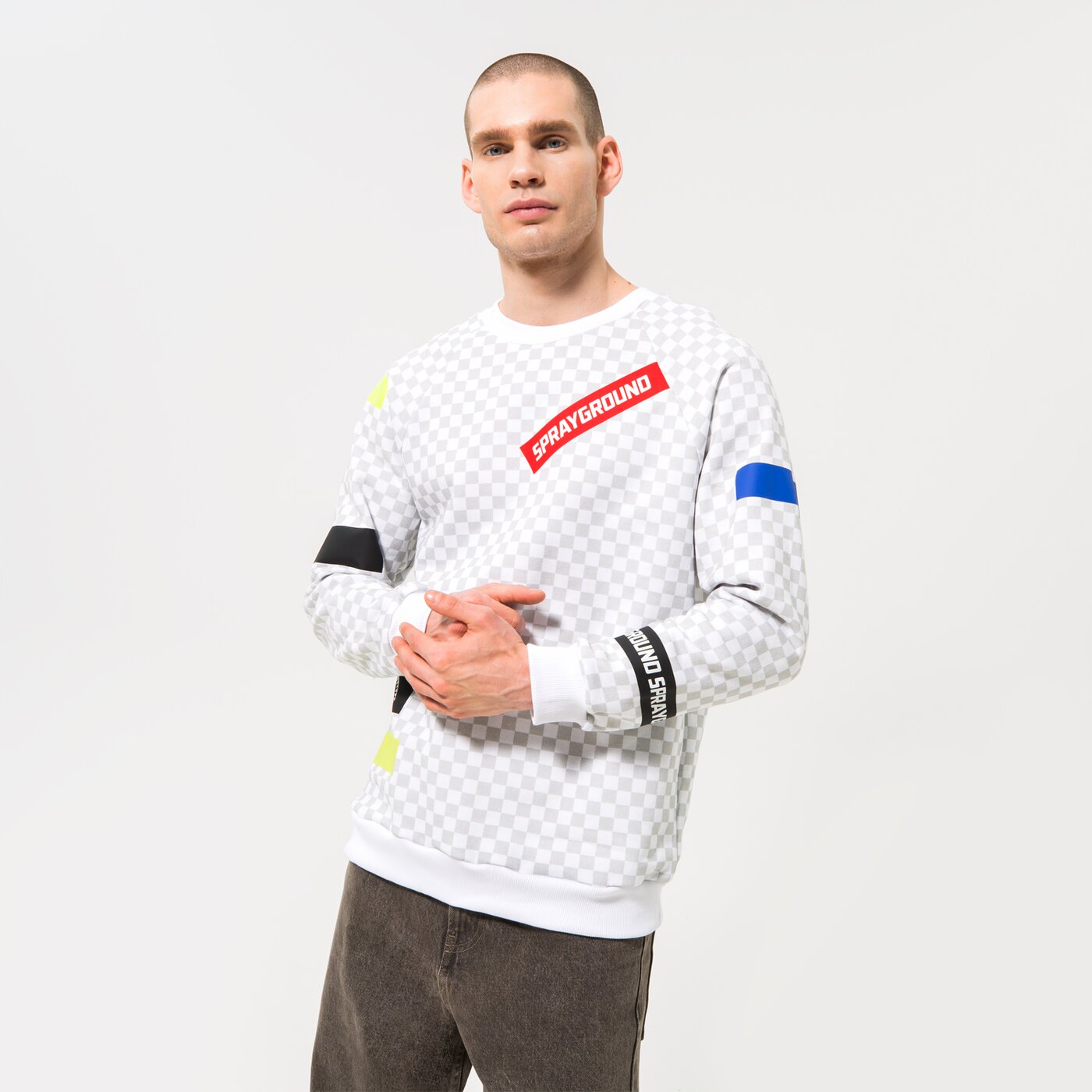 SPRAYGROUND BLUZA FRAMIS TAPE CREW SP256 | kolor MULTICOLOR | Męskie ...