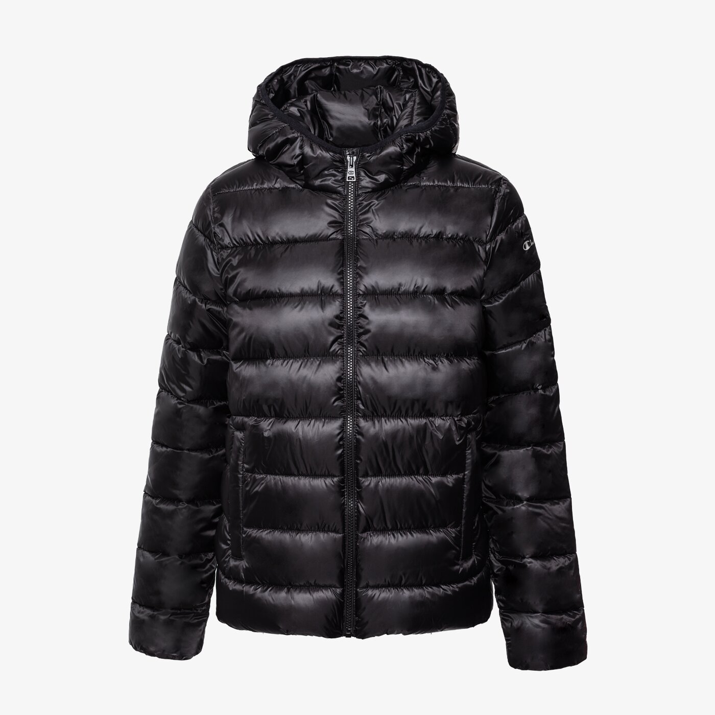 CHAMPION KURTKA ZIMOWA HOODED POLYFILLED JACKET 115750KK001 | kolor czarny | Damskie Kurtki ...