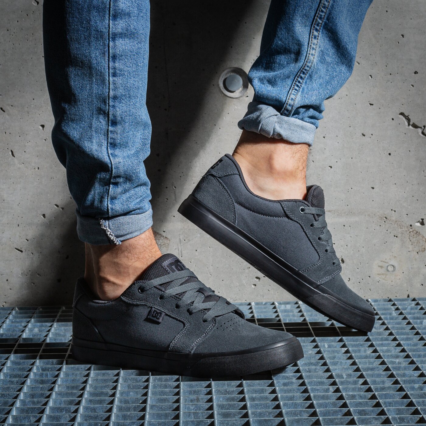 DC ANVIL 303190DGB | kolor szary | Męskie Sneakersy | Buty w Sklep Sizeer