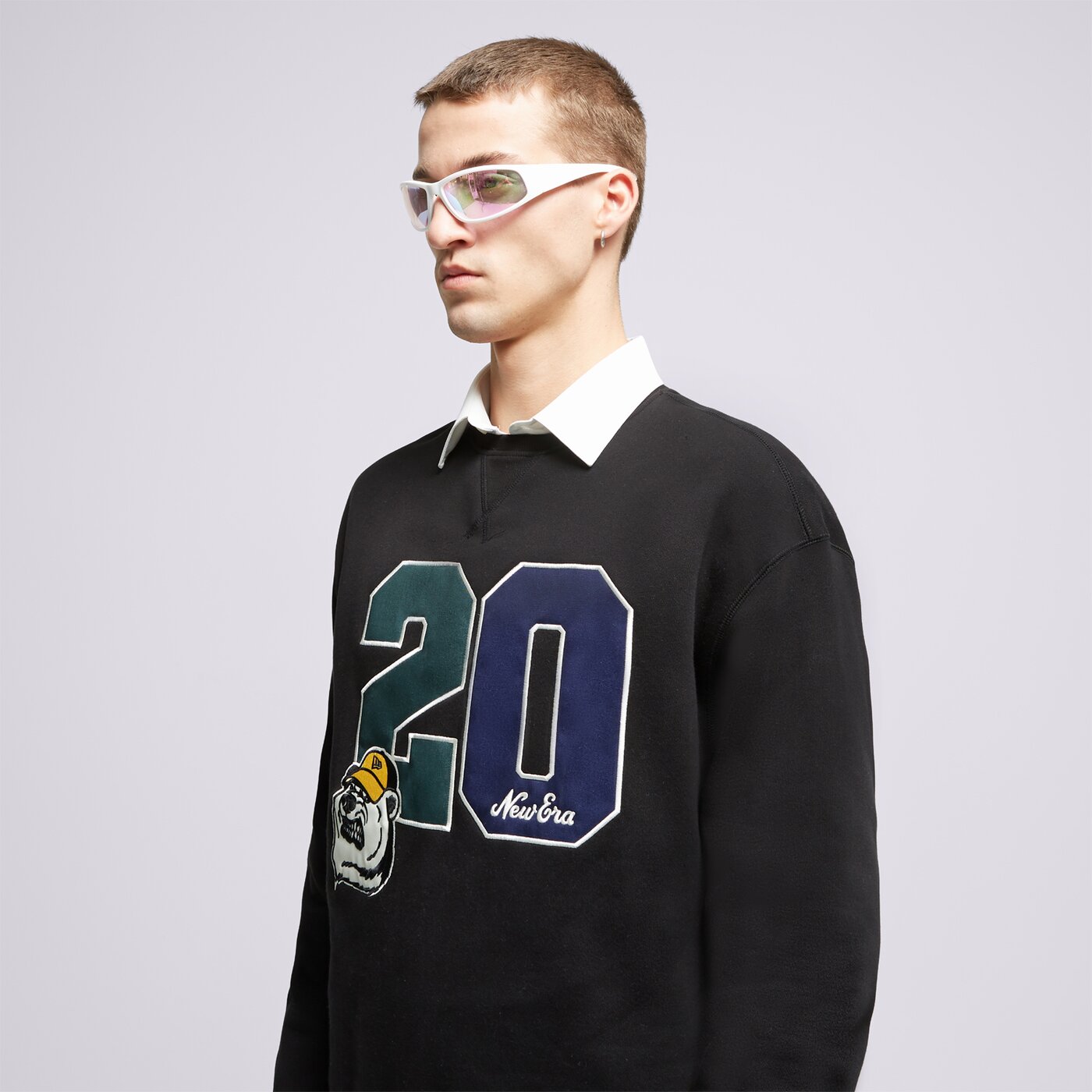 NEW ERA BLUZA NE CREW NECK NONE 60416402 | kolor czarny | Męskie Bluzy ...