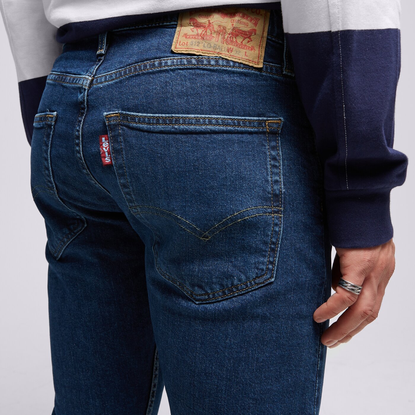 LEVI'S SPODNIE LEVI'S 512 SLIM FIT TAPER JEANS 594370087M | kolor granatowy | Męskie Spodnie ...