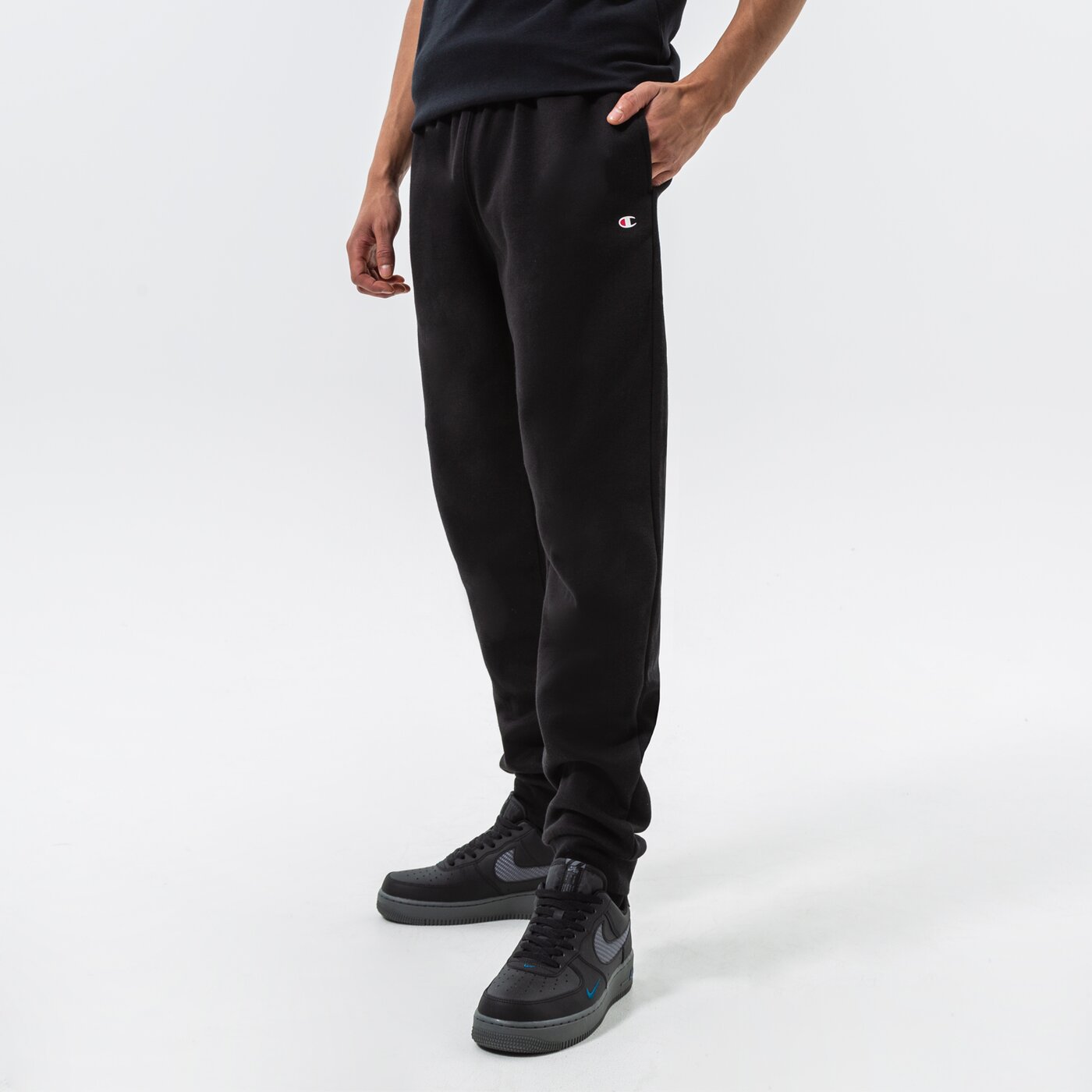 CHAMPION SPODNIE RIB CUFF PANTS 218341KK001 | kolor czarny | Męskie ...