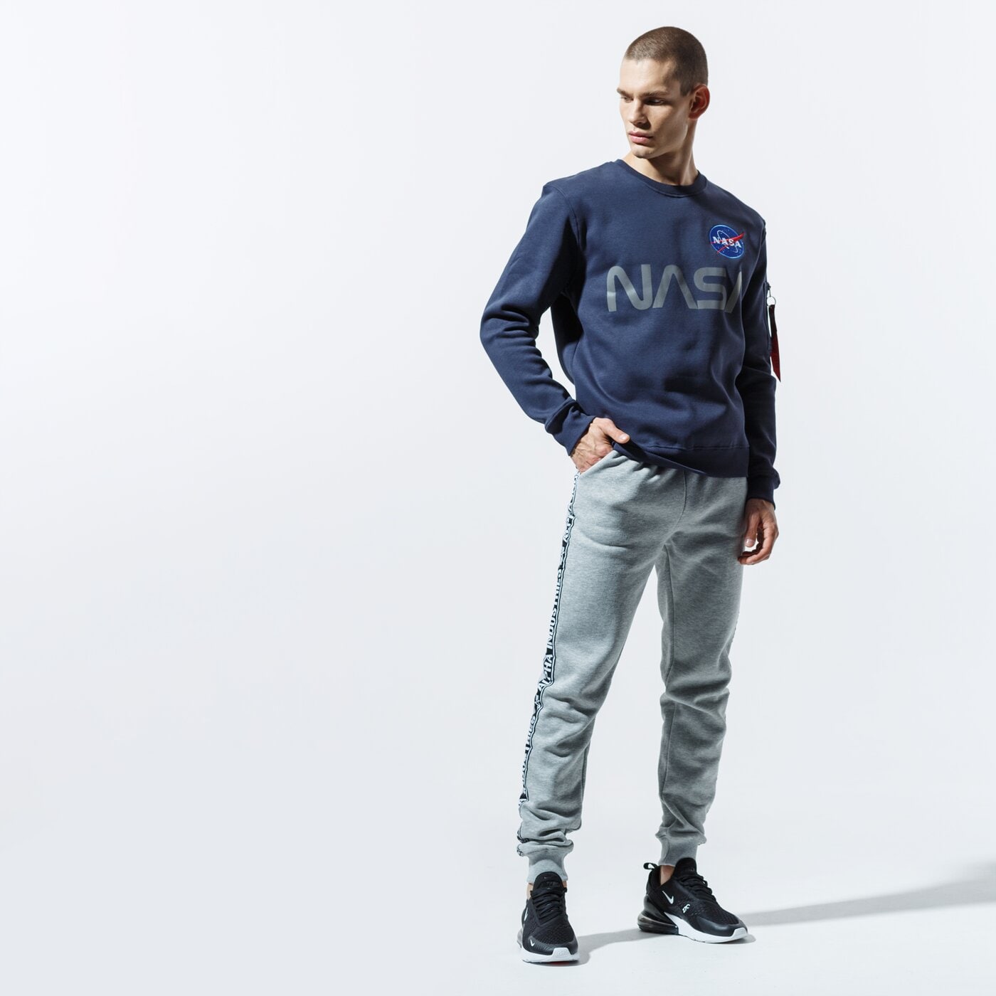 ALPHA INDUSTRIES BLUZA NASA REFLECTIVE SWEATER 178309-07 | kolor ...