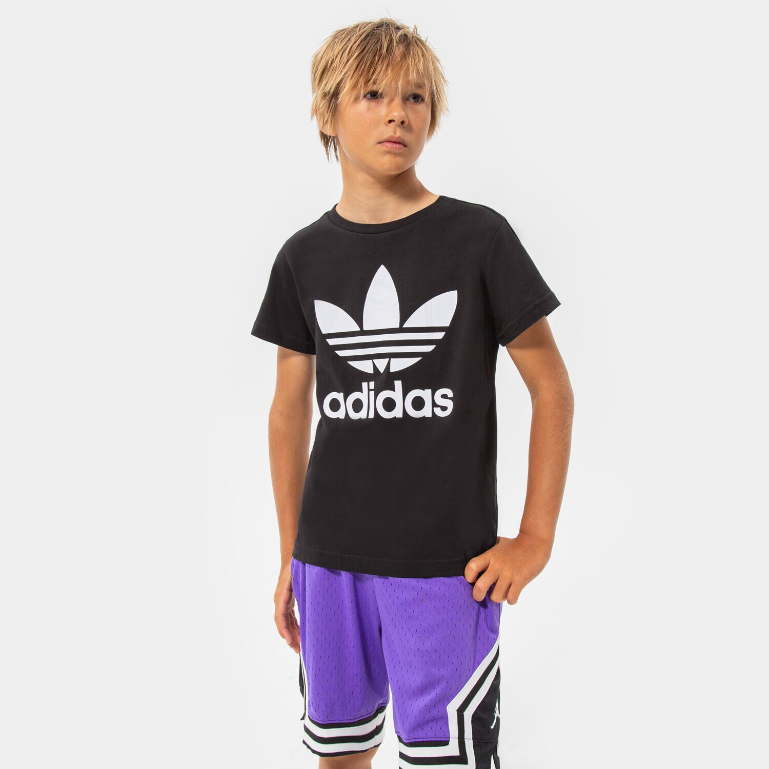 ADIDAS T-SHIRT TREFOIL TEE BOY DV2905 CZARNY | Dziecięce Koszulki w Sizeer