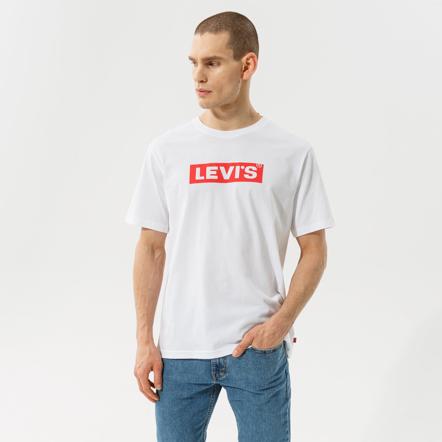 LEVI'S T-SHIRT BOXTAB T 16143-0181 BIAŁY | Męskie Koszulki w Sizeer