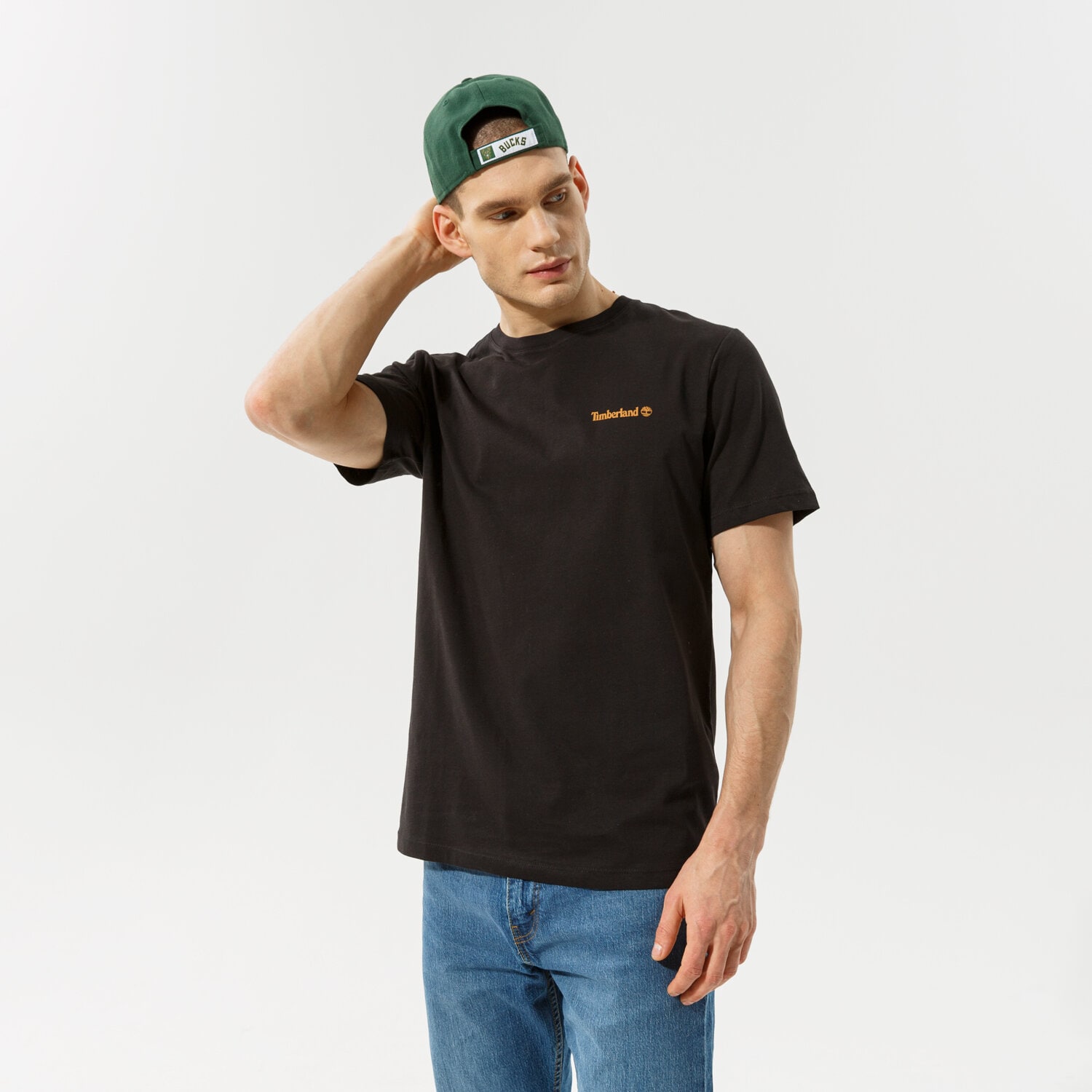 TIMBERLAND T-SHIRT SMALL LOGO PRINT TB0A5PGZ0011 CZARNY | Męskie ...