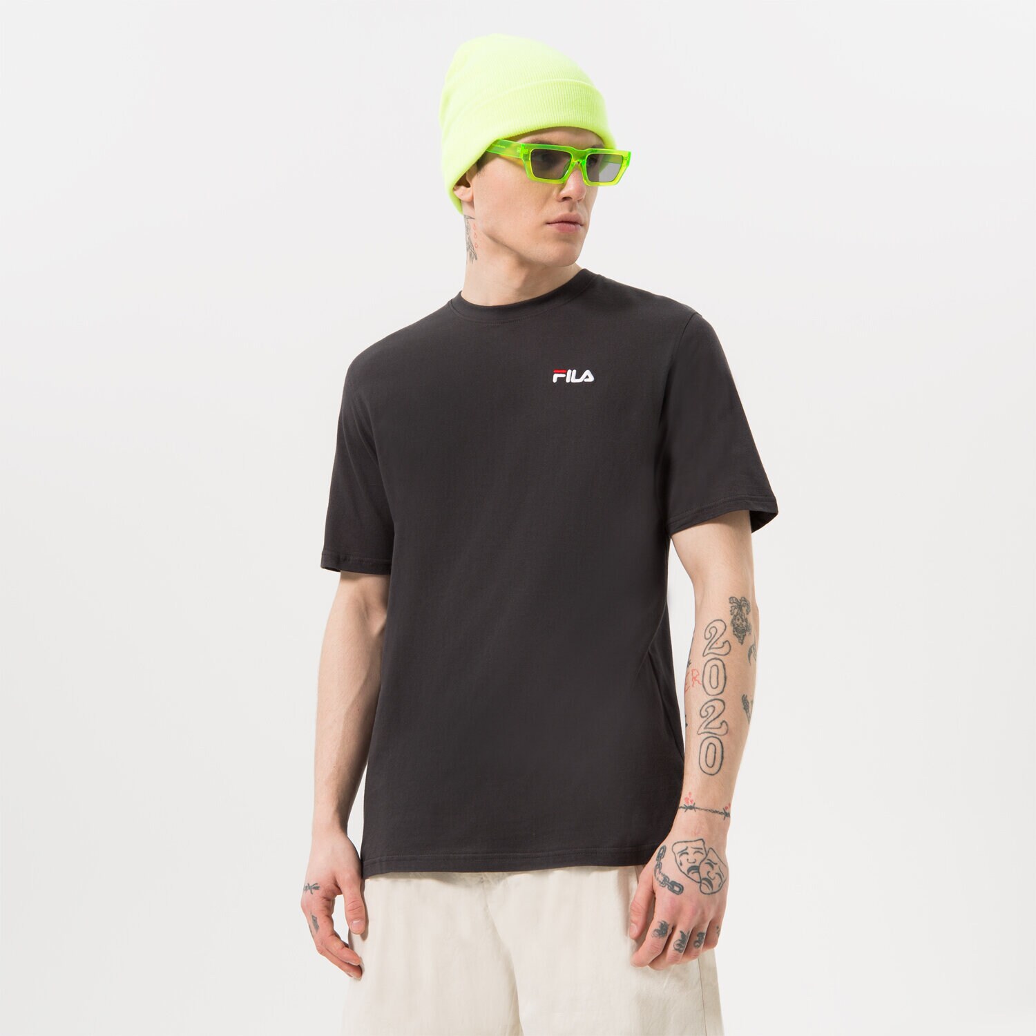 FILA T-SHIRT DRINGO SS23SPM229235 CZARNY | Męskie Koszulki w Sizeer