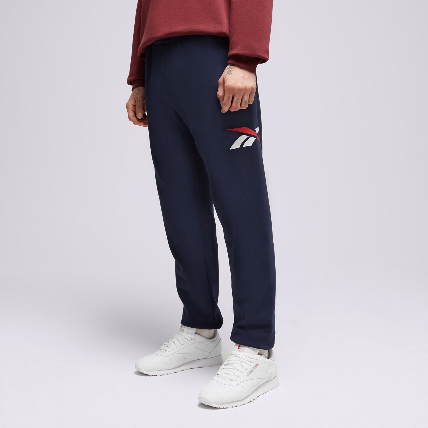 REEBOK SPODNIE CL BV PANT HS9175 GRANATOWY | Męskie Spodnie w Sizeer