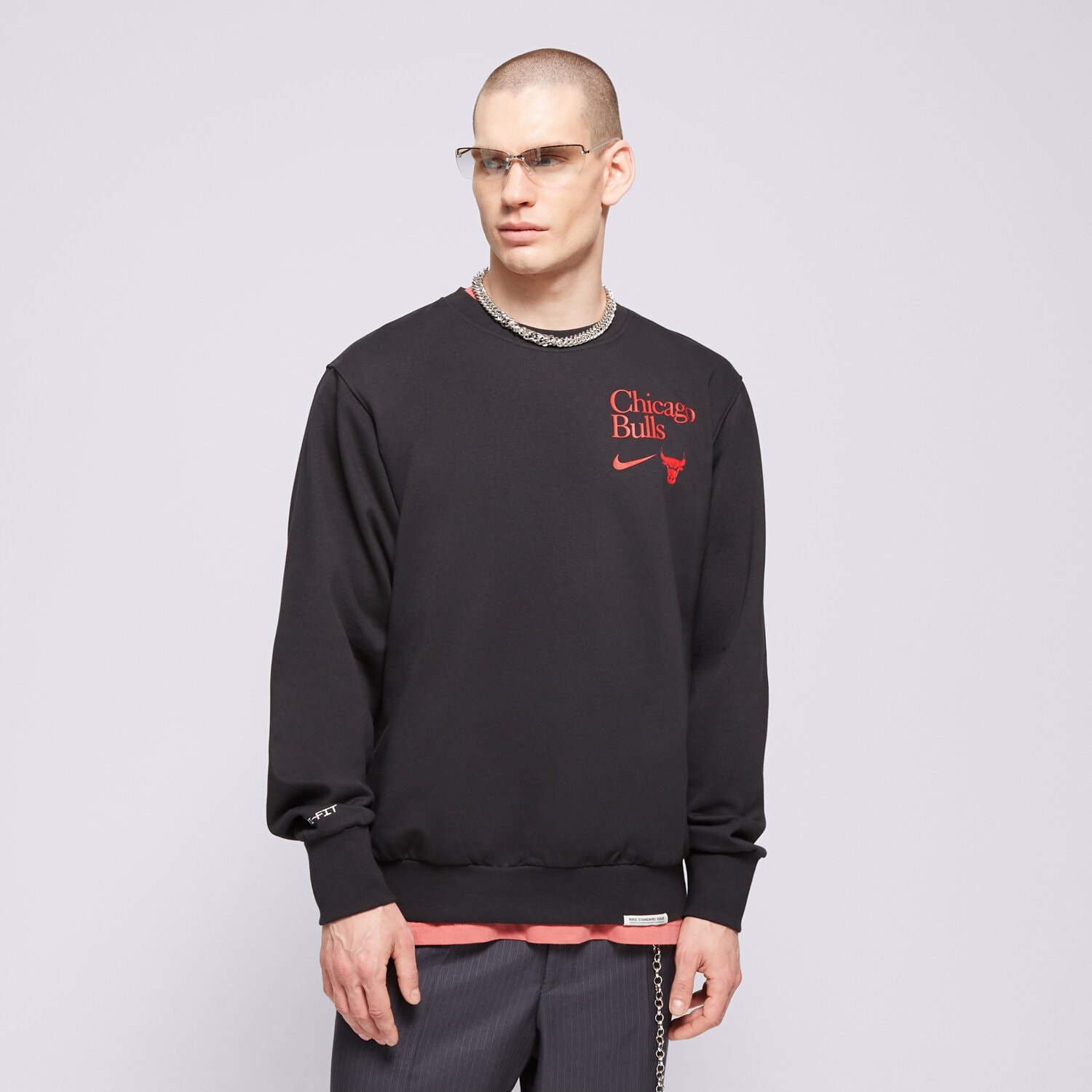 NIKE BLUZA CHI MNK DF STD ISS CRW CTS GX NBA FD8649-010 CZARNY | Męskie ...