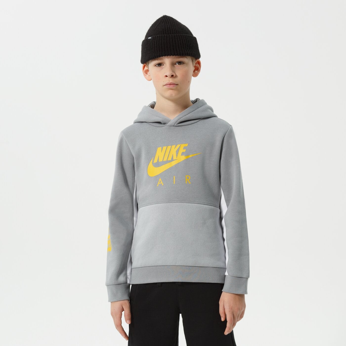 NIKE BLUZA Z KAPTUREM B NSW NIKE AIR PO HOODIE BOY DM8109-073 | kolor szary | Dziecięce Bluzy ...